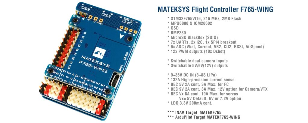 Controladora Matek Wing F765 Ardupilot/Inav – JJ-HOBBIES